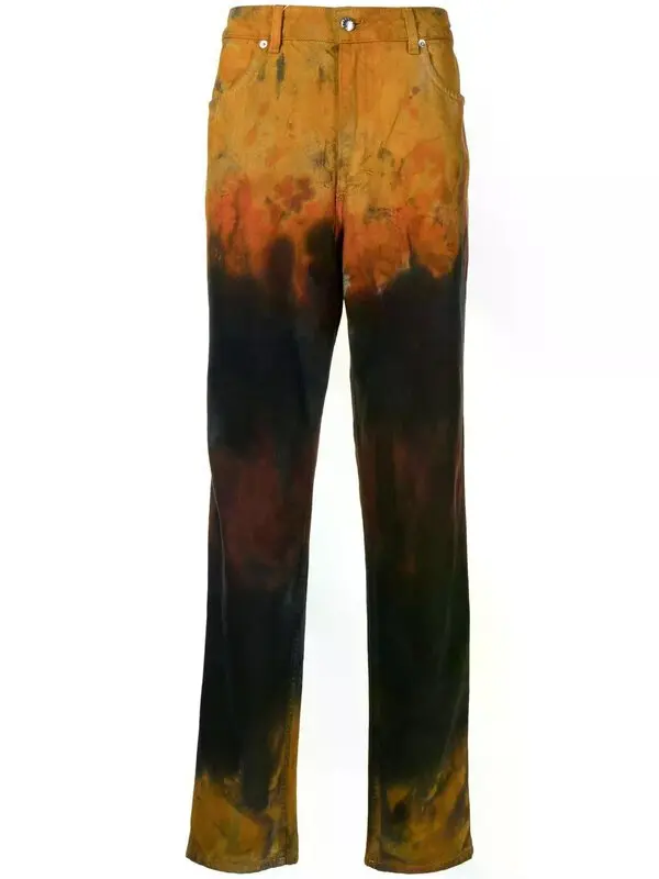 Eckhaus Latta Distressed Straight-leg Jeans - Multicolour
