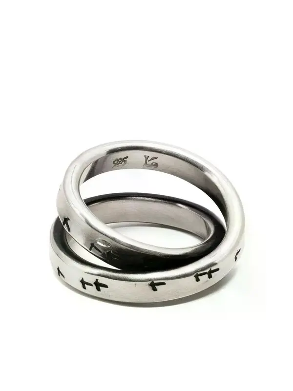 Werkstatt:München Bird Flight Stacked-ring - Silver
