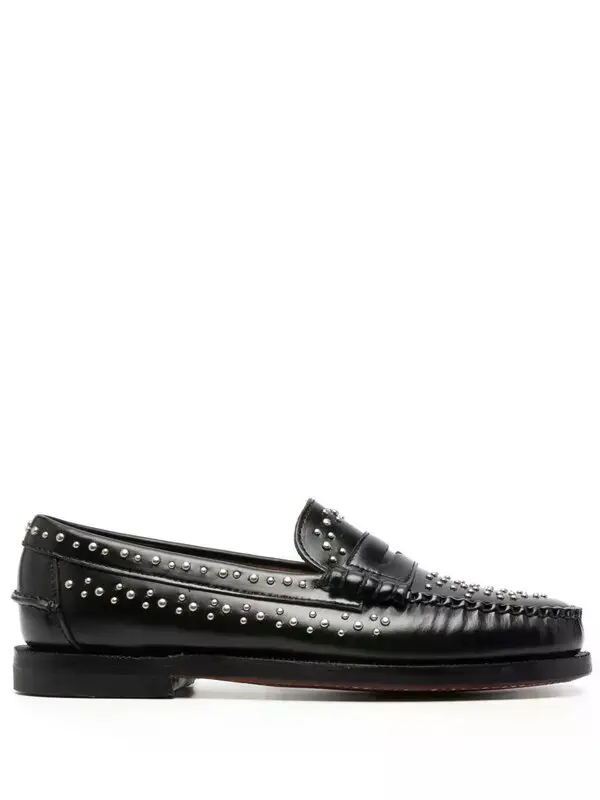 SEBAGO Stud-embellished Calf Leather Loafers