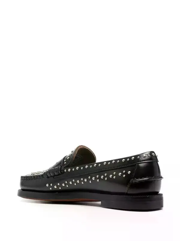SEBAGO Stud-embellished Calf Leather Loafers