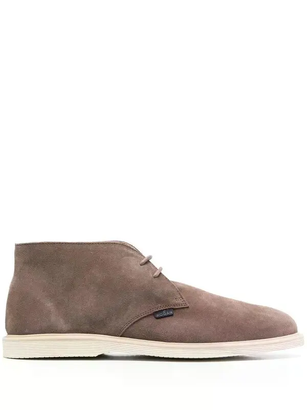Hogan Lace-up Leather Boots
