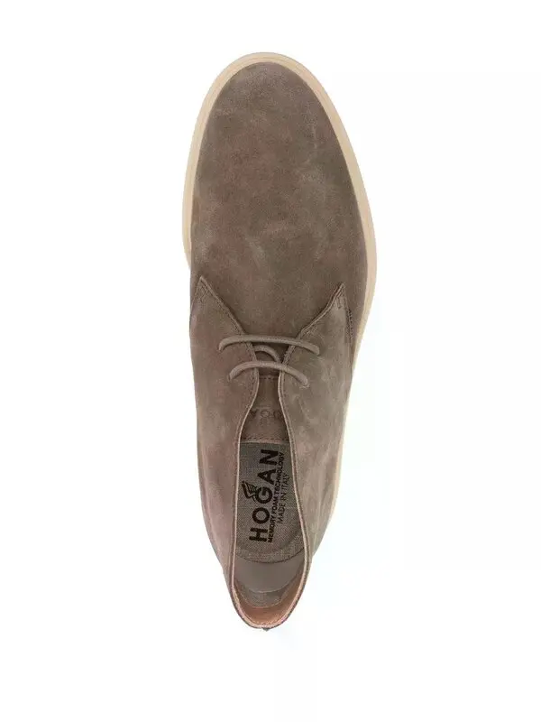 Hogan Lace-up Leather Boots