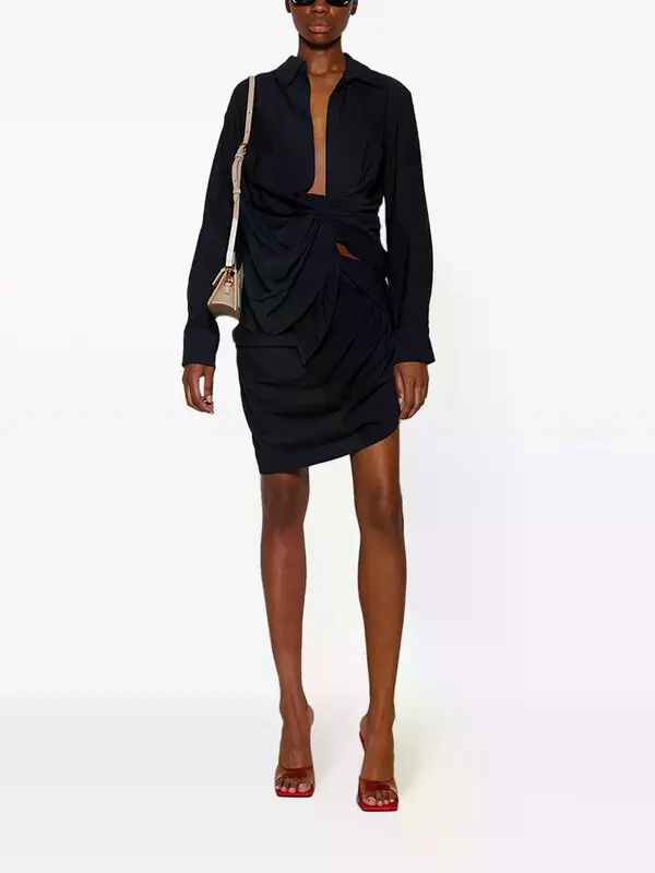Jacquemus La Mini Jupe Saudade Draped Skirt