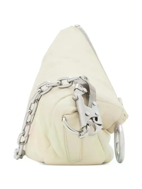 Burberry Knight Leather Shoulder Bag - Neutrals