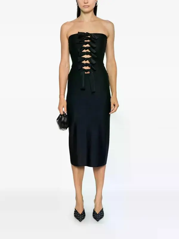 Coperni Knot-detail Jersey Dress - Black