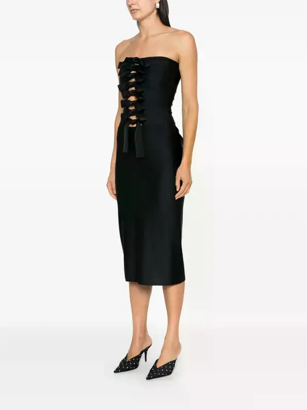 Coperni Knot-detail Jersey Dress - Black