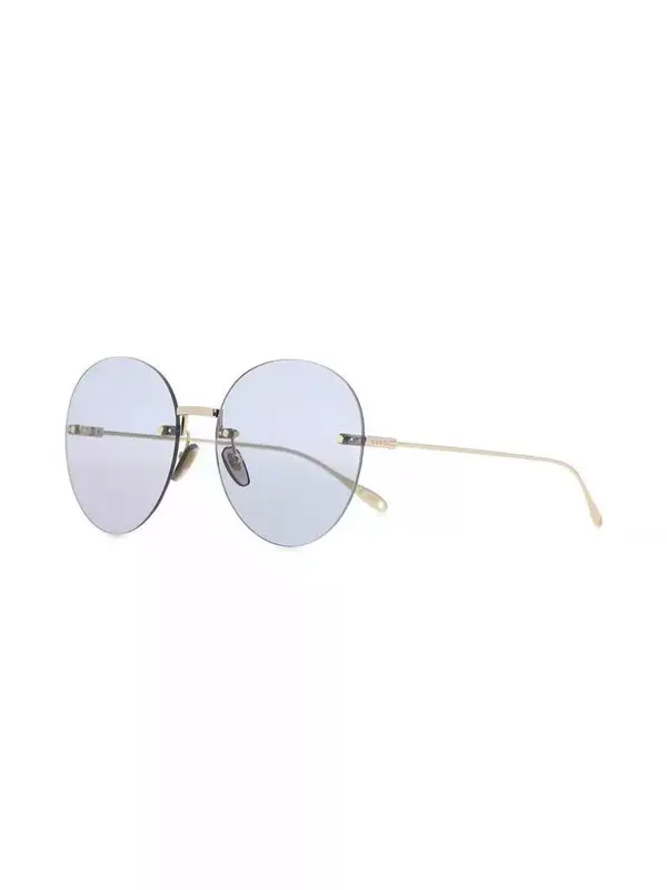 Gucci Floral-pendant Round-frame Sunglasses