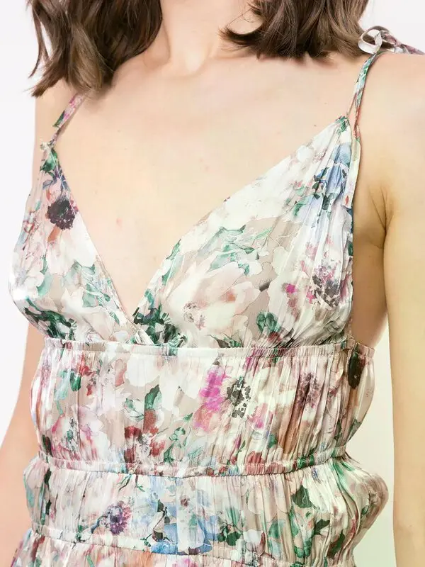 HACULLA. Floral Ruffle Silk Camisole