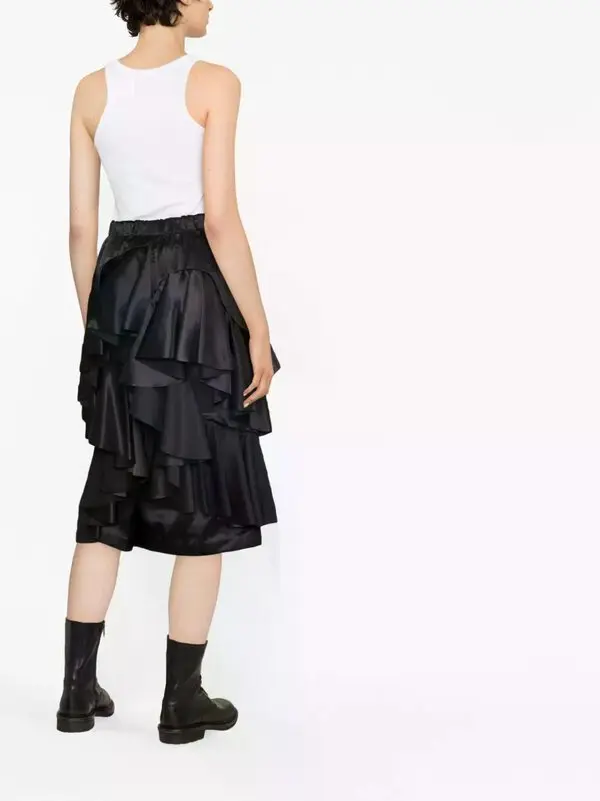Comme Des Garçons Ruffled Tiered Midi Skirt