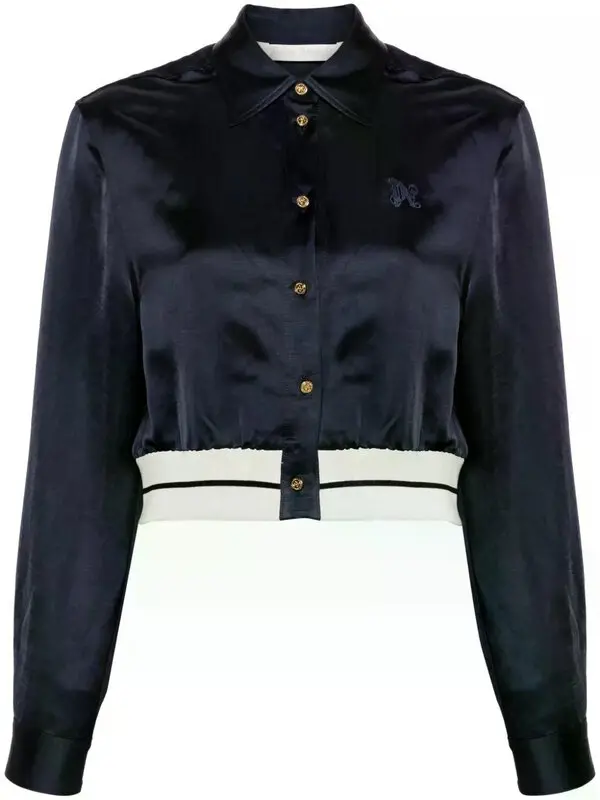 Palm Angels Button-up Satin Shirt