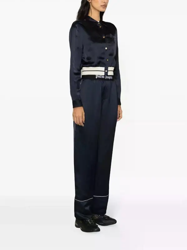 Palm Angels Button-up Satin Shirt