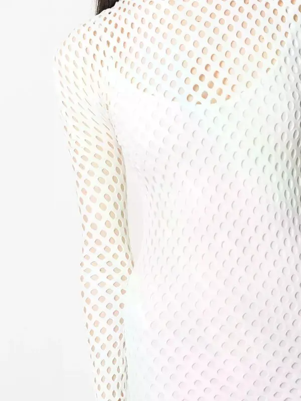 Philipp Plein Mesh-overlay Mini Dress - White