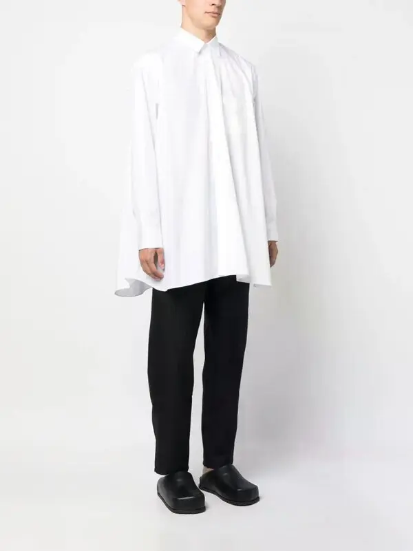 Comme Des Garçons Side-slits Cotton Shirt