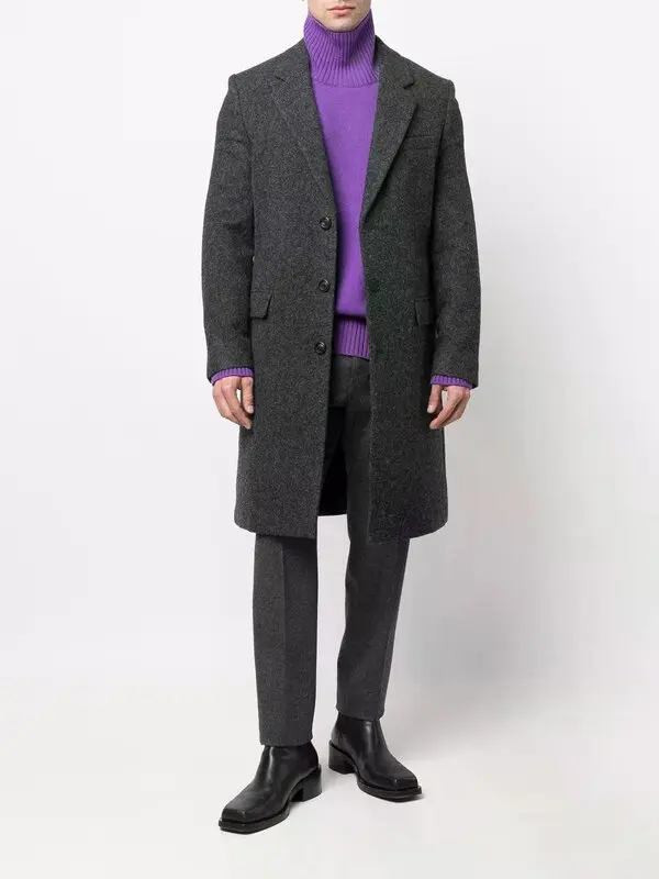 AMI Paris Single-breasted Wool Coat