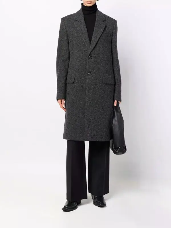 AMI Paris Single-breasted Wool Coat