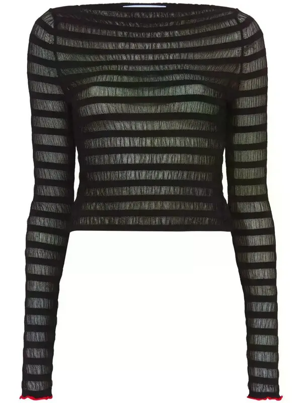 Proenza Schouler White Label Striped Sheer Top