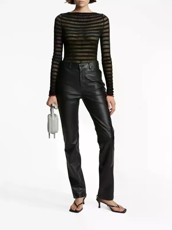 Proenza Schouler White Label Striped Sheer Top
