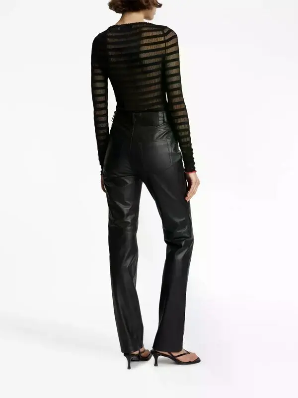 Proenza Schouler White Label Striped Sheer Top