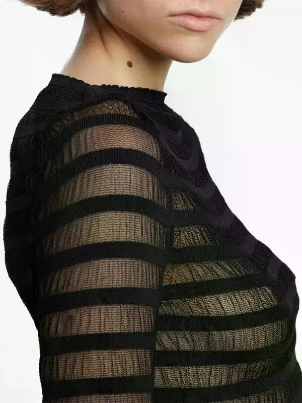 Proenza Schouler White Label Striped Sheer Top