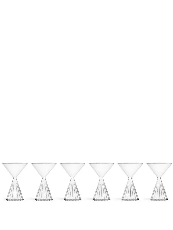 ICHENDORF MILANO Tutu Faceted Martini Glasses - White