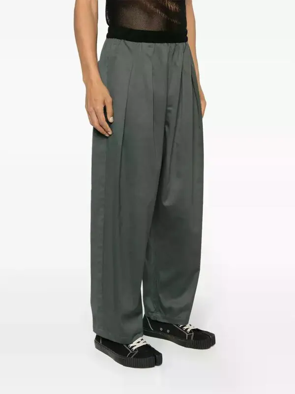 MAISON MARGIELA Pleated Cotton Trousers