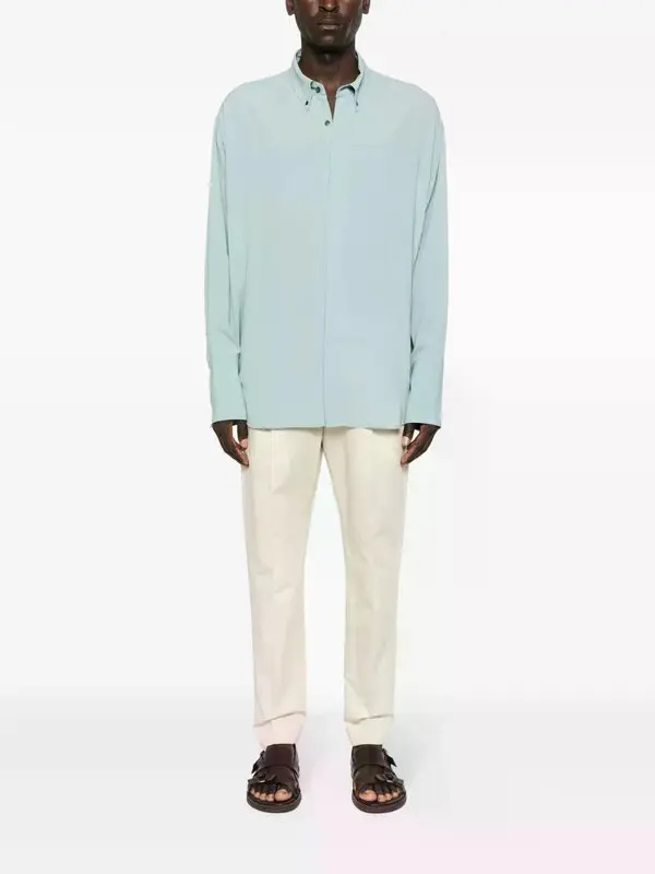 PT TORINO Feather-detail Poplin Trousers