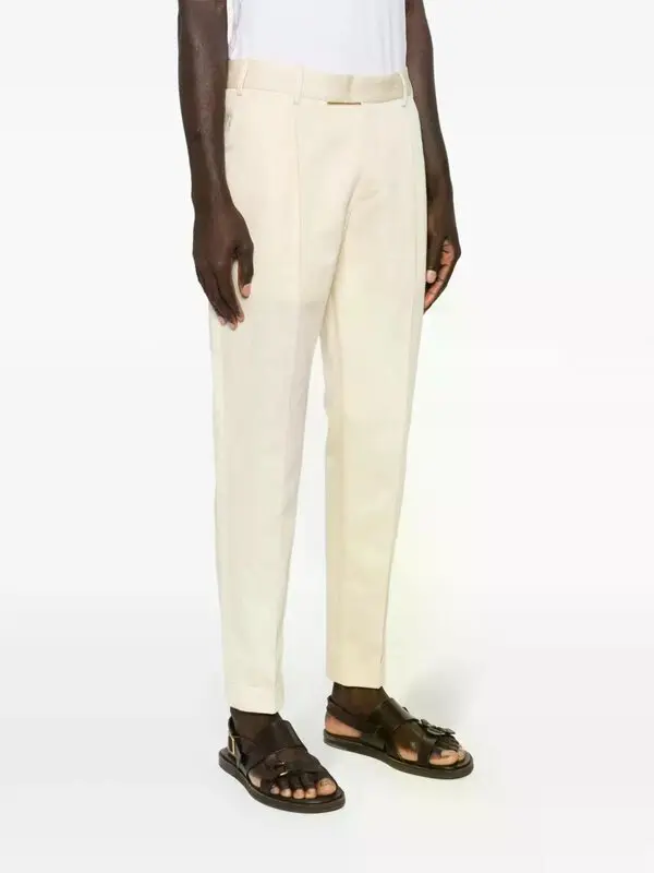 PT TORINO Feather-detail Poplin Trousers