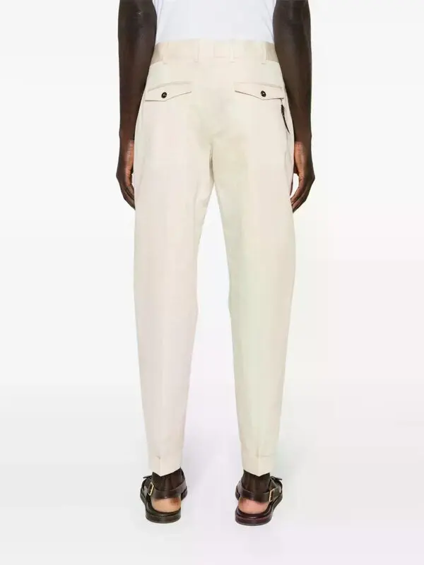 PT TORINO Feather-detail Poplin Trousers