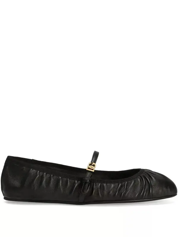 Dolce & Gabbana Nappa Leather Ballet Flats With Dg Logo