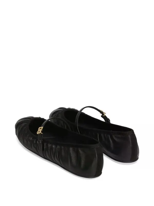 Dolce & Gabbana Nappa Leather Ballet Flats With Dg Logo