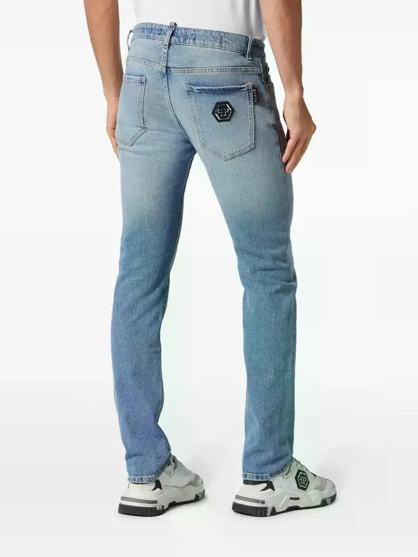 Philipp Plein Logo-patch Straight-leg Jeans