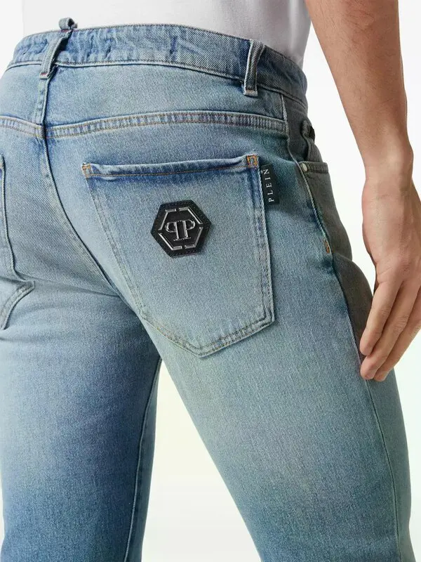 Philipp Plein Logo-patch Straight-leg Jeans