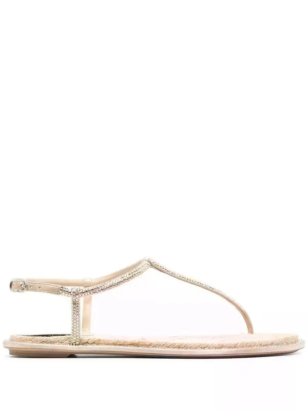 Rene Caovilla High Shine Rope Detail Sandals