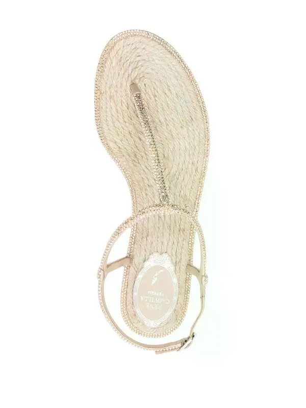 Rene Caovilla High Shine Rope Detail Sandals