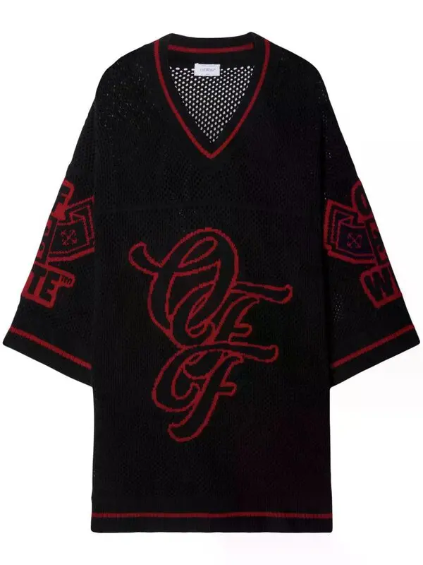 Off-White Knitted-mesh T-shirt