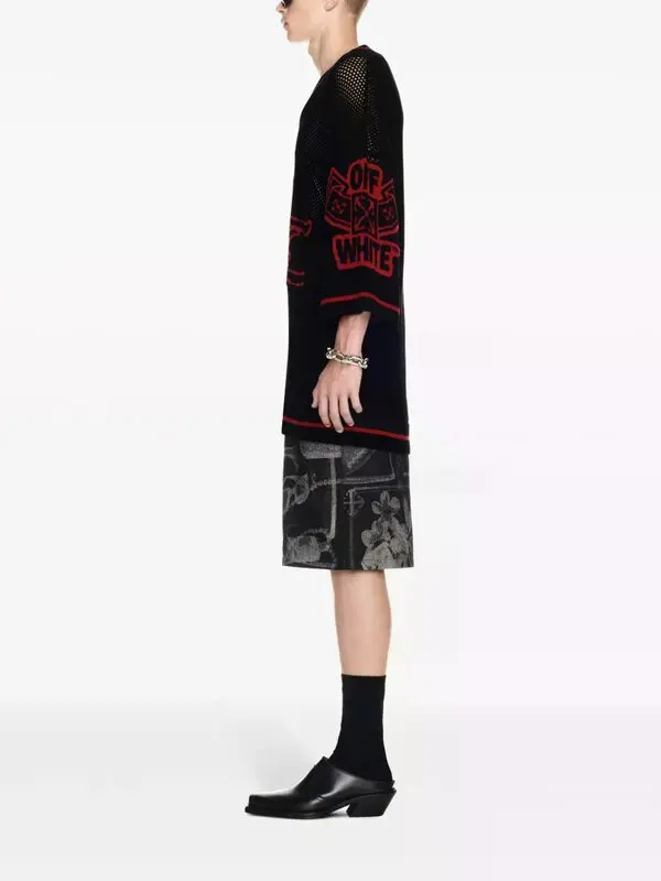 Off-White Knitted-mesh T-shirt