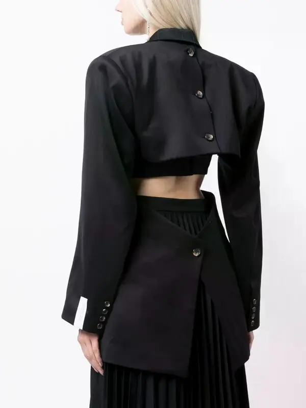 Rokh Cut-out Single-breasted Blazer - Blue