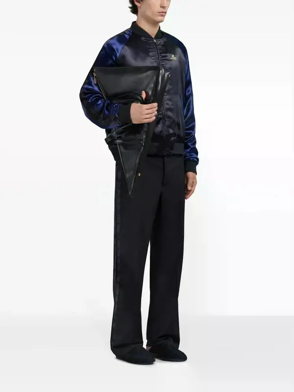 Marni Logo-embroidered Satin Bomber Jacket
