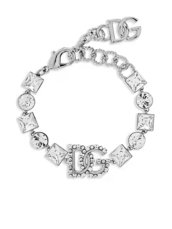 Dolce & Gabbana Logo-plaque Bracelet - Silver