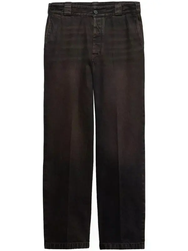 Prada Loose-fit Jeans In Coffee Cotton Denim