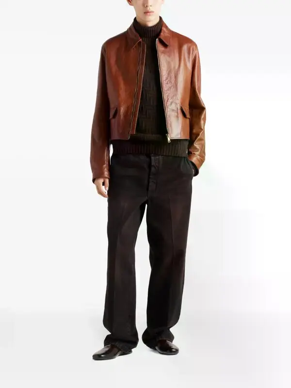 Prada Loose-fit Jeans In Coffee Cotton Denim