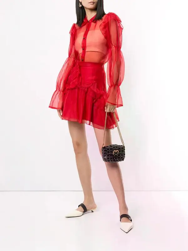 MACGRAW Souffle Blouse - Red