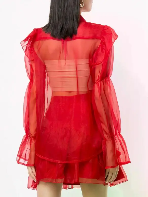 MACGRAW Souffle Blouse - Red