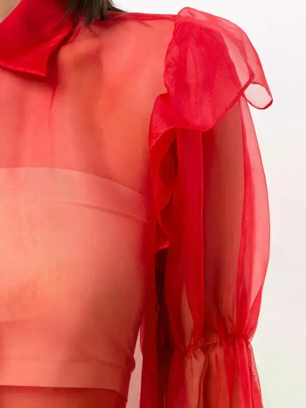 MACGRAW Souffle Blouse - Red