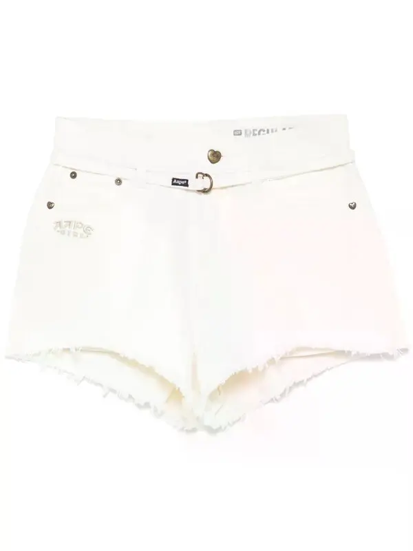 A BATHING APE Logo-embroidered Shorts - White
