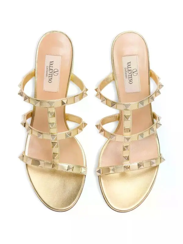 Valentino Garavani Rockstud Sandals - Gold