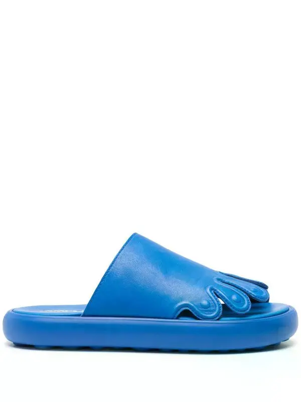 Camper Pelotas Flota Toe-shaped Leather Slides