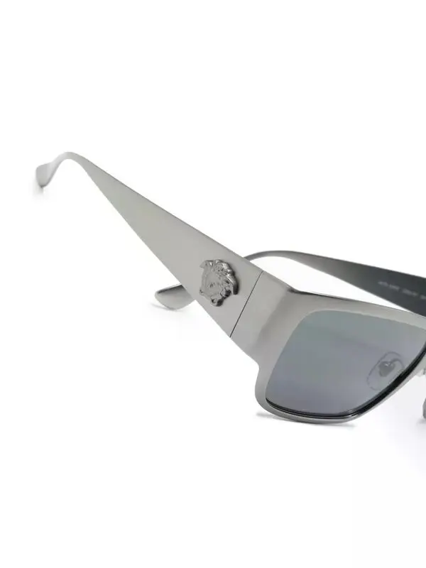 Versace Medusa-plaque Rectangle-frame Sunglasses