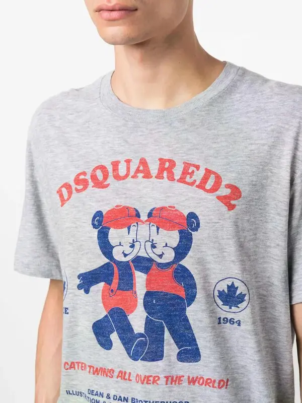 Dsquared2 Logo-print Short-sleeve T-shirt - Grey