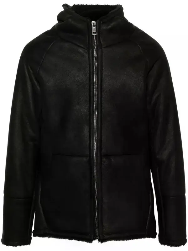 ERALDO Hooded Leather Jacket